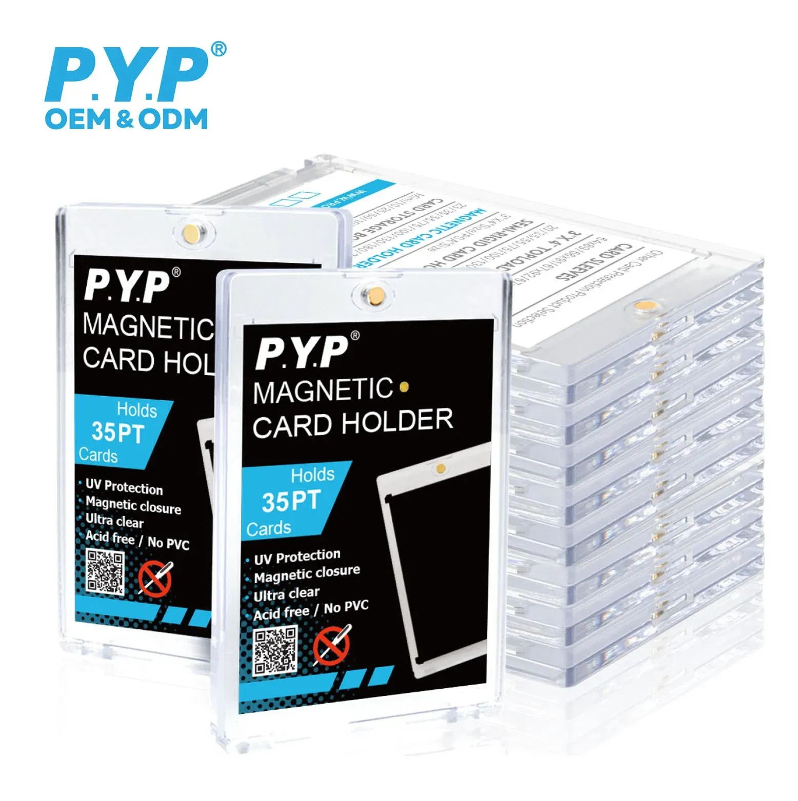One Touch Magnetic Card Holder 35PT 100% UV Protection