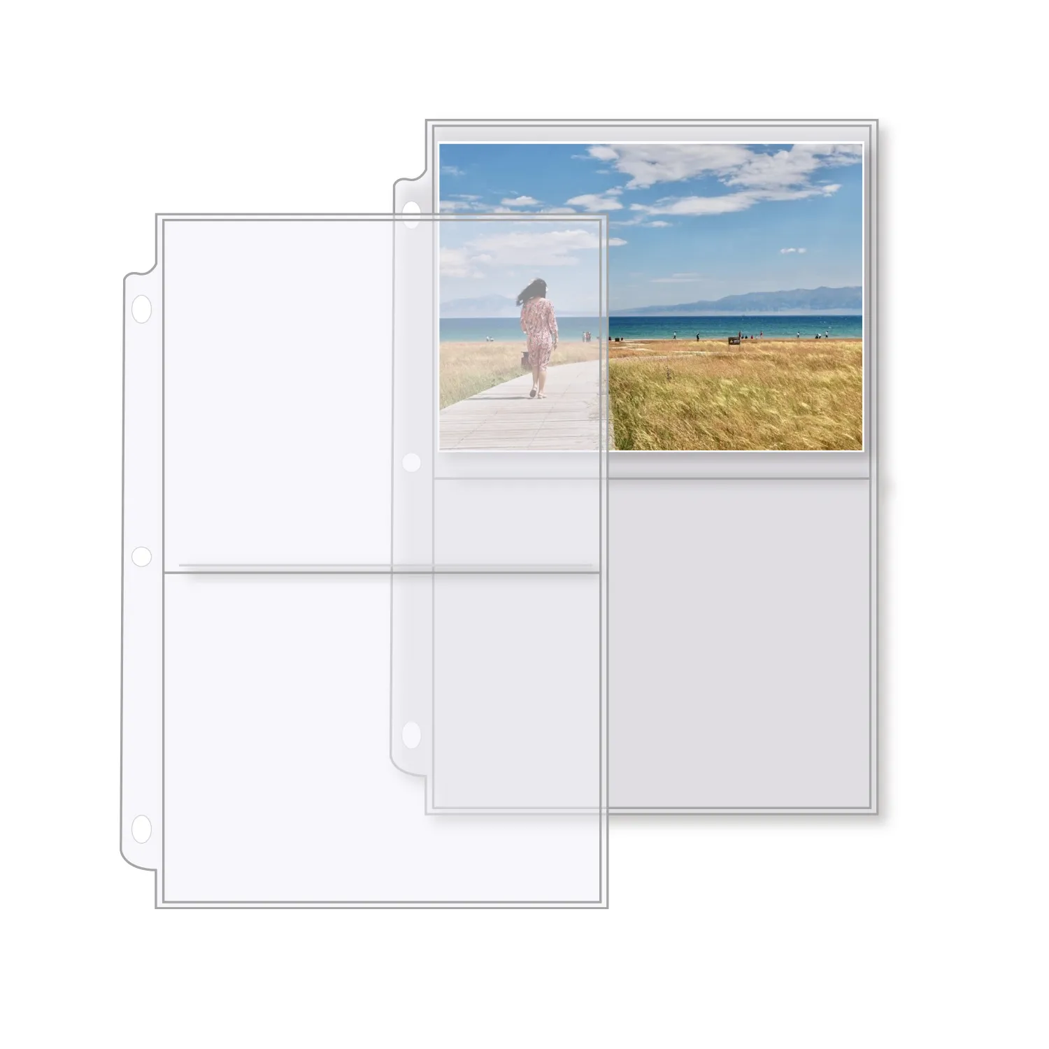 2 Pocket 5X7 Photo Pages Sheet Protector